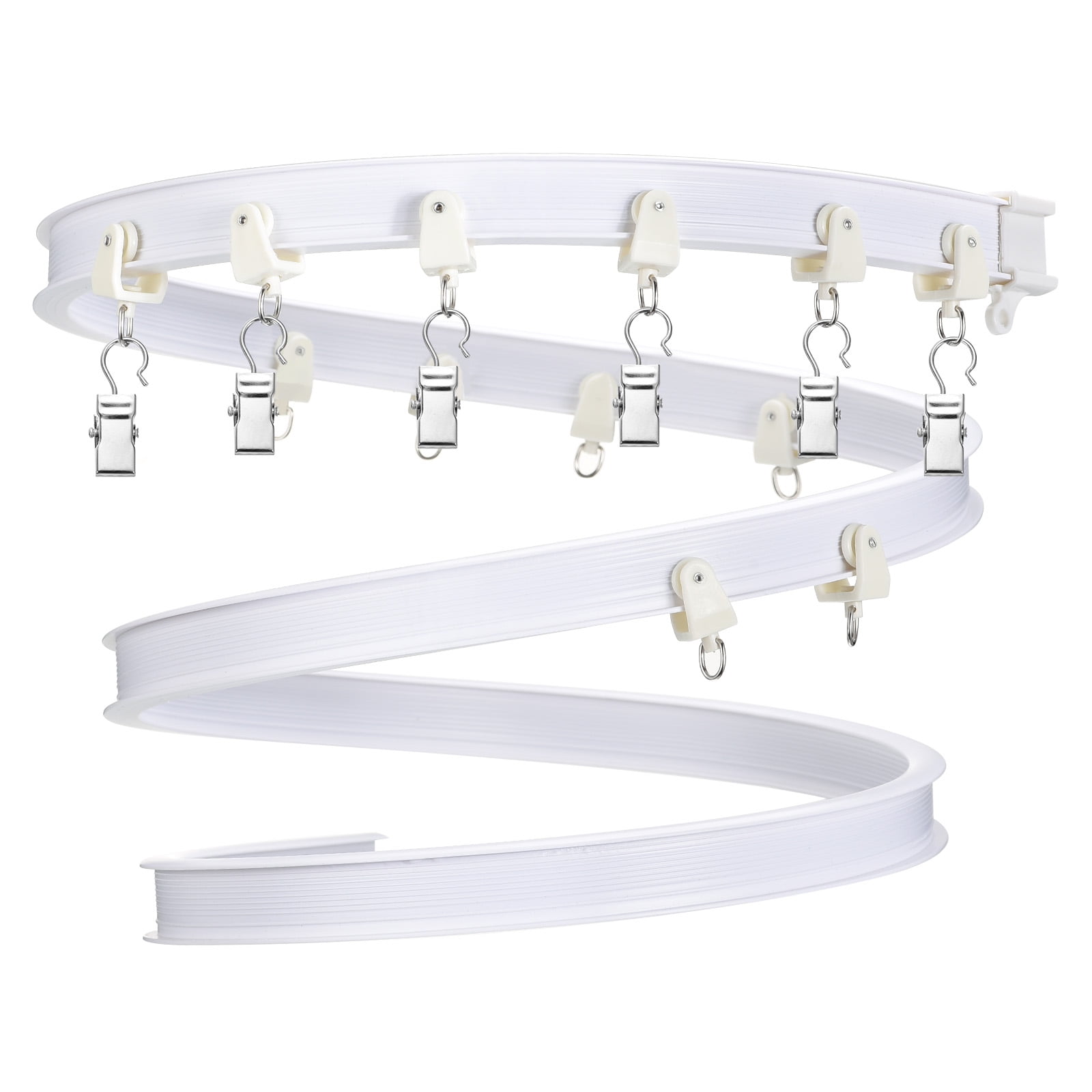 8 Ft Flexible Curved Ceiling Curtain Track Set, Curtain Rail Ceiling ...