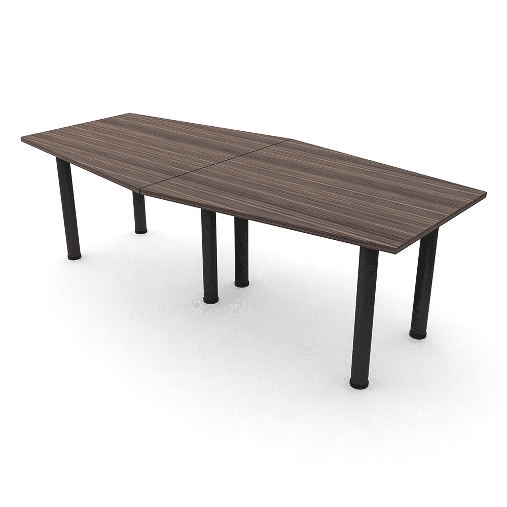 8 Ft Hexagon Irregular Conference Table Post Leg Power And Data ...