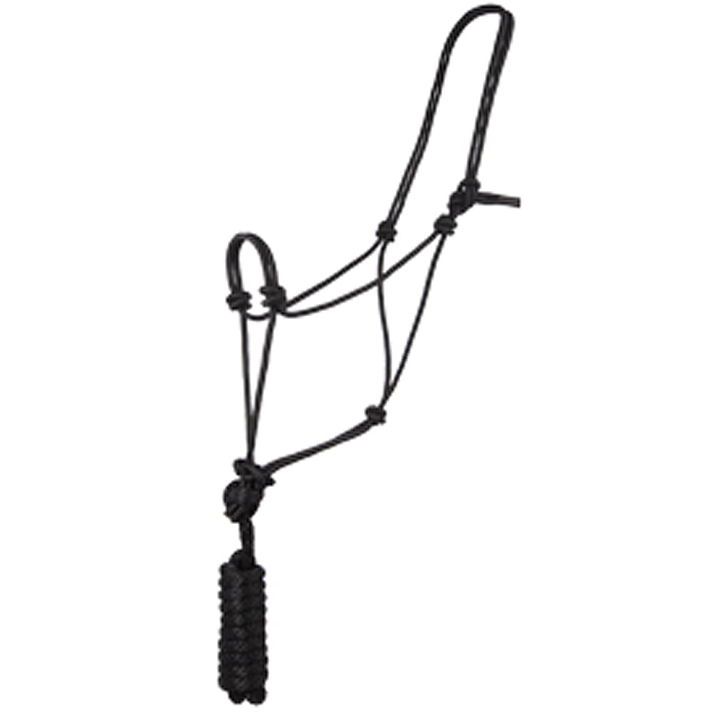 8 Ft Hilason Horse Halter Basic Poly Rope With Lead Black - Walmart.com