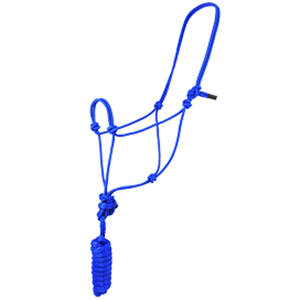 8 Ft Hilason Horse Halter Basic Poly Rope With Lead Blue - Walmart.com