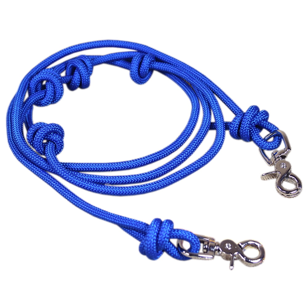 8 Ft Hilason Mountain Rope Knotted Barrel Horse Rein Round Trigger Snap ...