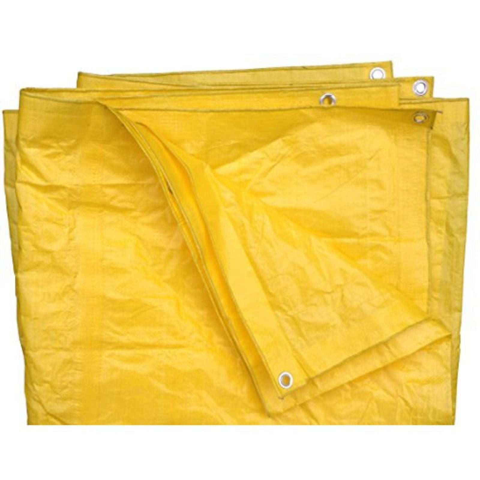 8Ft X 10Ft High Visibility Yellow Poly Tarp - 33 Oz, Weather/Tear ...