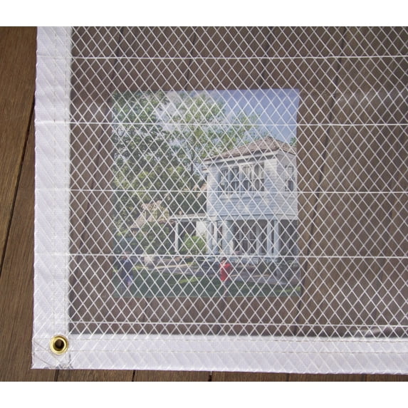 8x8 Ft. Thick Translucent Poly Tarp - 10 MIL, Waterproof, with Grommets ...