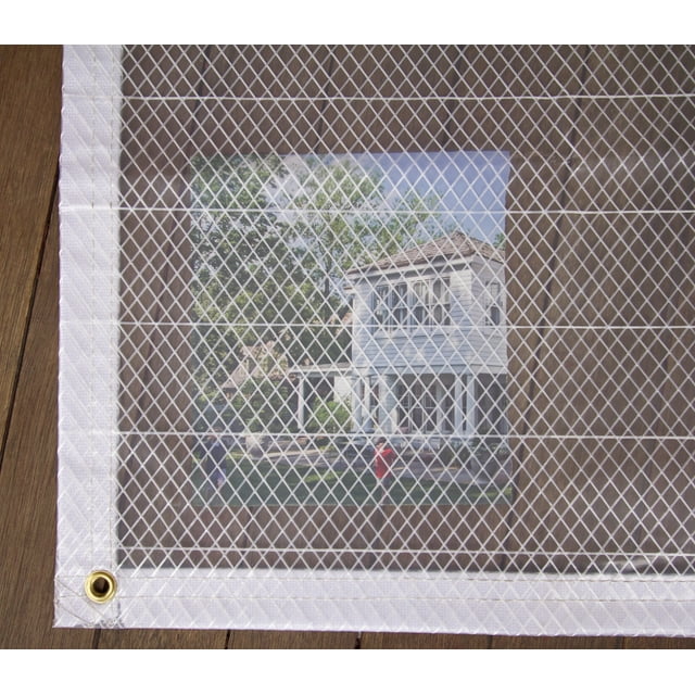 8x8 Ft. Thick Translucent Poly Tarp - 10 MIL, Waterproof, with Grommets ...