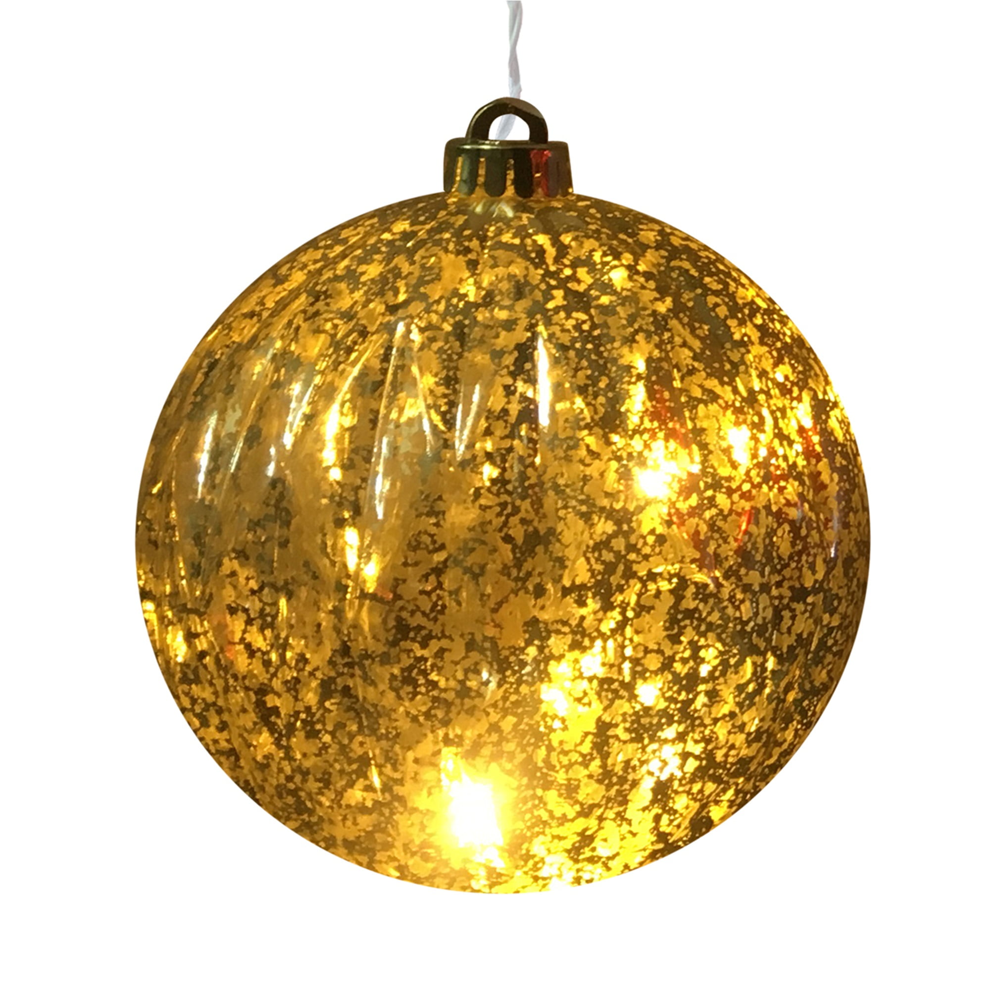 8 Function Lighted LED Gold Sphere, Red - Walmart.com