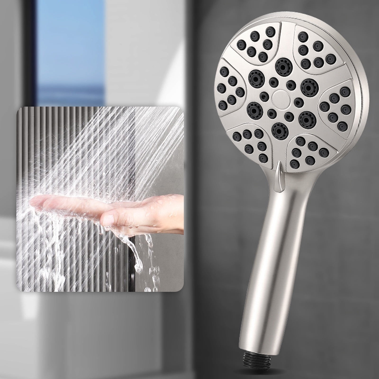 8 Function Premium High Pressure Shower Head - High Pressure Rain ...