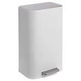 8 Gal Rectangular Step Trash Can with Soft Close Lid and Foot Pedal ...