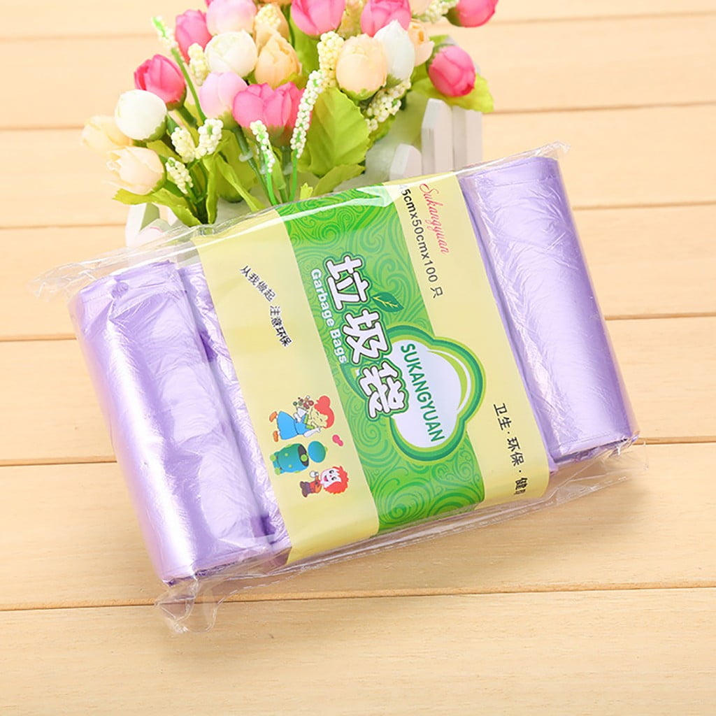 8 Gallon 100 Counts Disposable Bags Household Unscented Garbage Bags ...