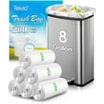 8 Gallon 200 Counts Strong Unscented Medium Trash Bags,Fit 7,8,9,10 Gal ...