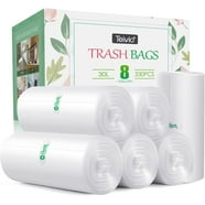 PROcure 7-10 Gallon Clear Trash Bags, 100 Count, High Density, 8 ...