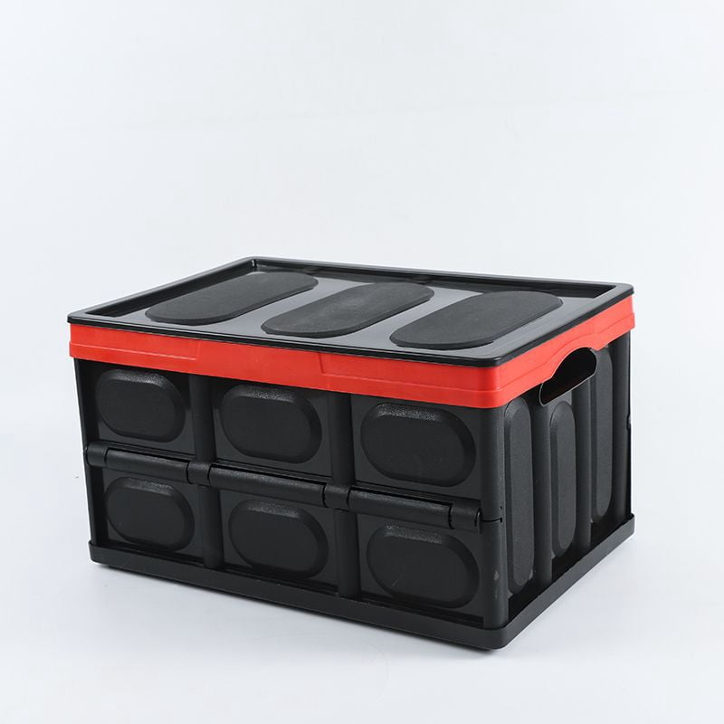 8 Gallon Collapsible Storage Box with Lid - Foldable Car Organizer for ...