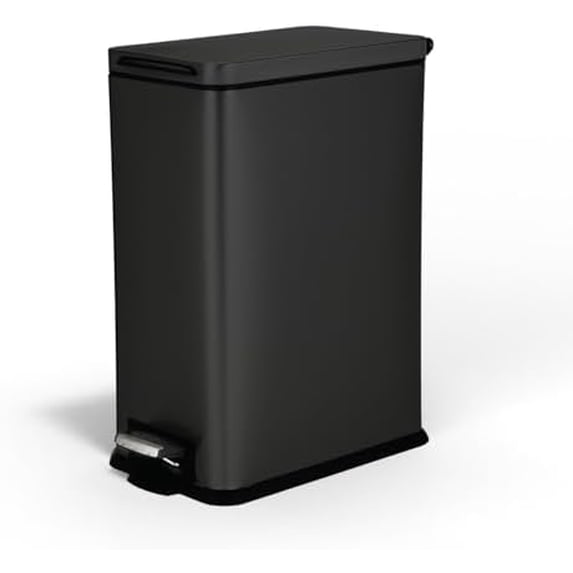 8 Gallon Slim Kitchen Trash Can with Soft Close Lid, Step Pedal, Bag ...