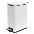 8 Gallon Slim Kitchen Trash Can with Soft Close Lid, Step Pedal, Bag ...
