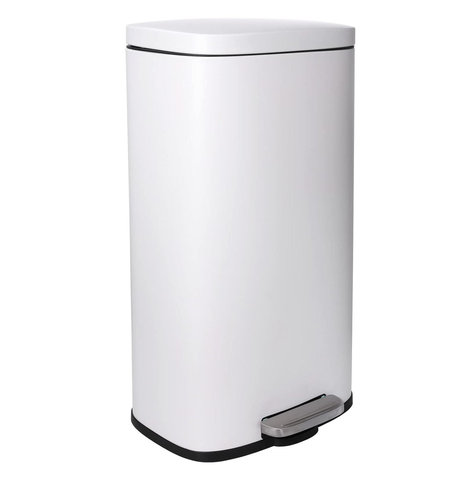8 Gallon Step Trash Can, Stainless Steel Garbage Bin, Soft-Close ...