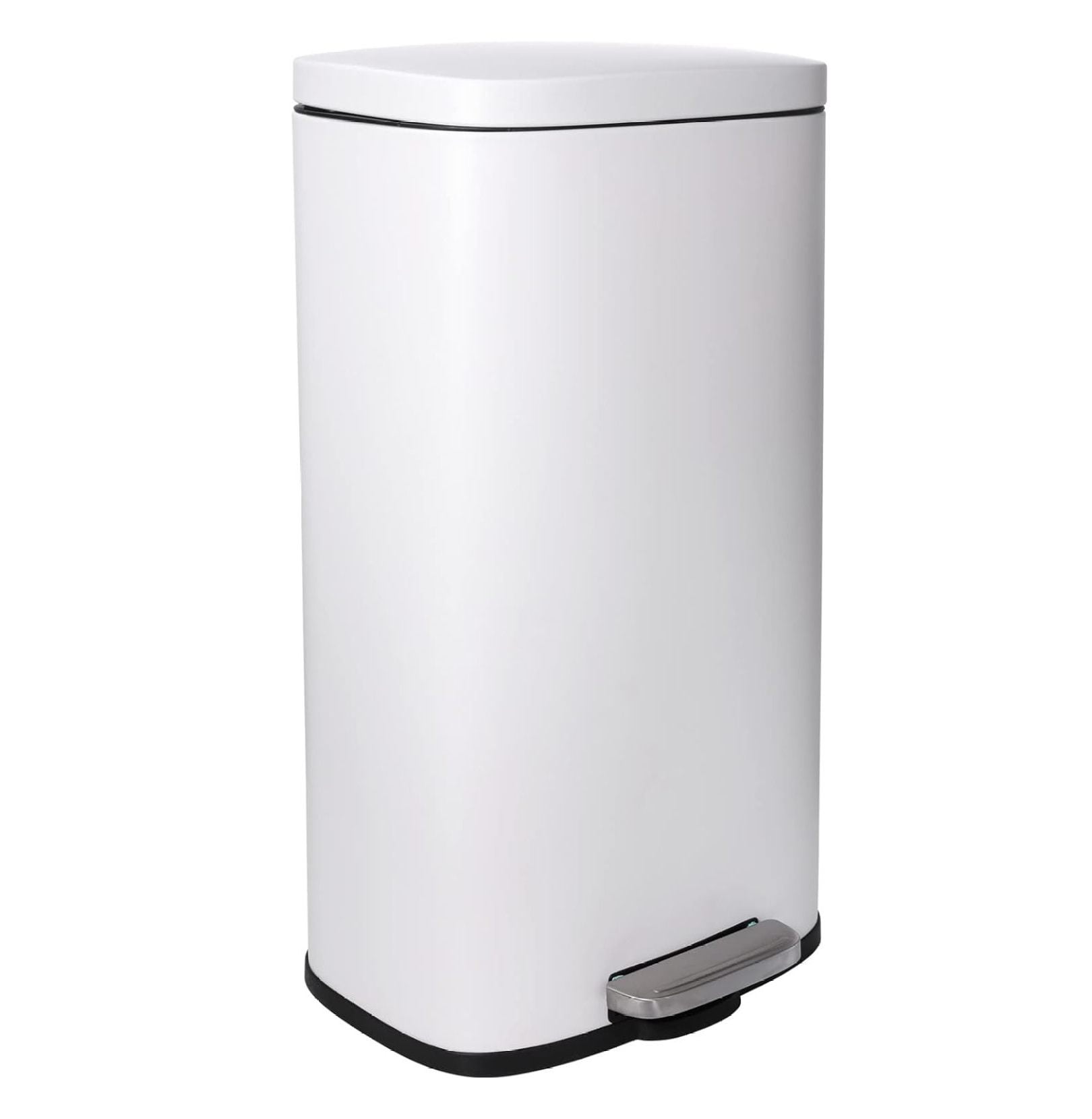 8 Gallon Step Trash Can, Stainless Steel Garbage Bin, Soft-Close ...
