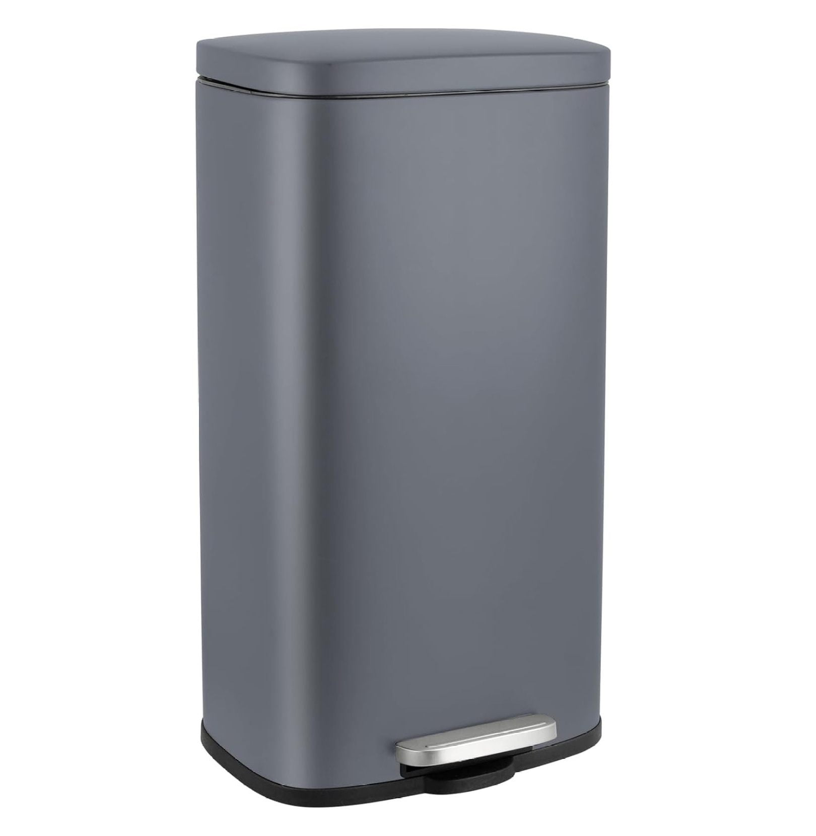 8 Gallon Step Trash Can, Stainless Steel Garbage Bin, Soft-Close ...