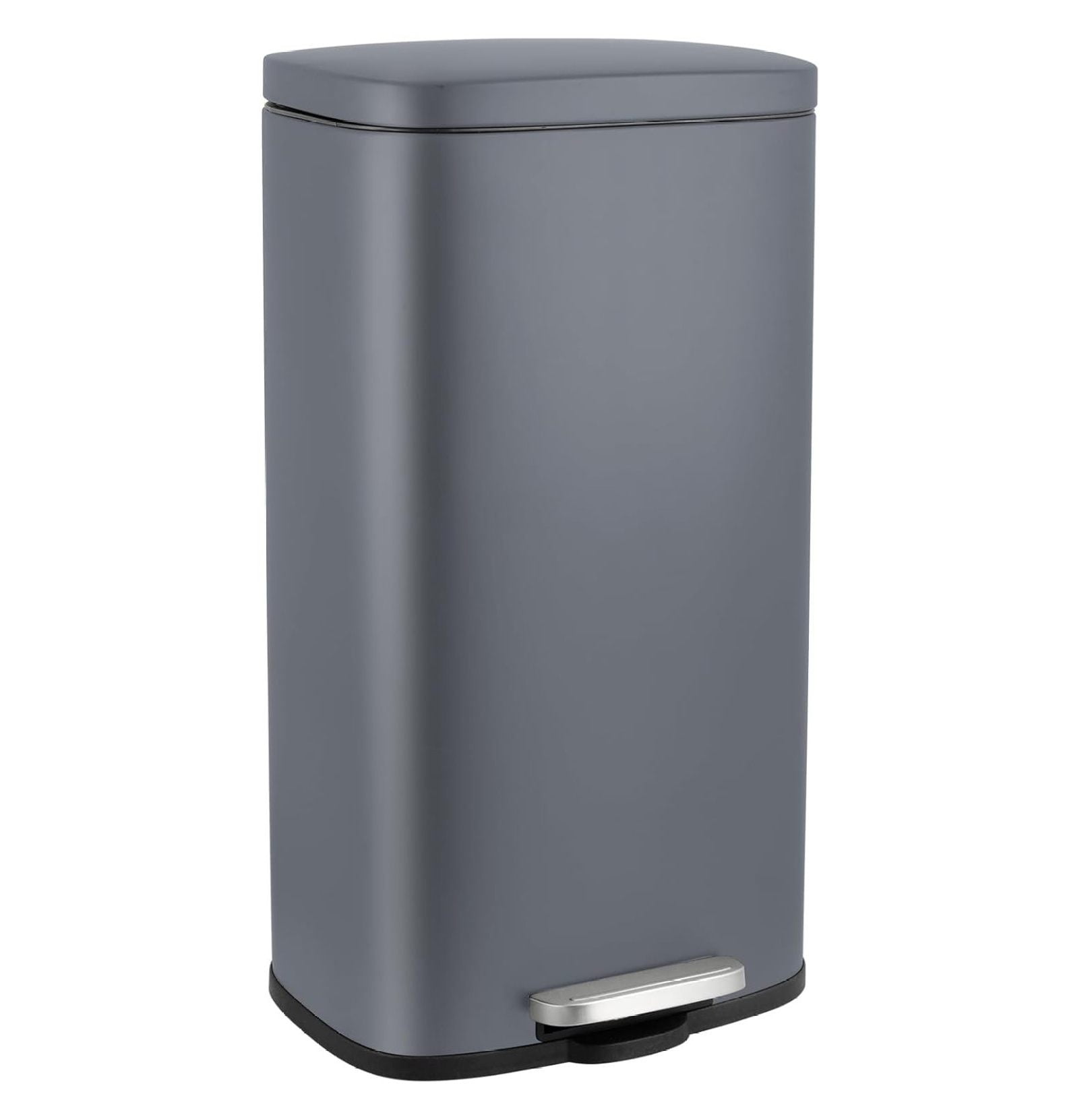 8 Gallon Step Trash Can, Stainless Steel Garbage Bin, Soft-Close ...