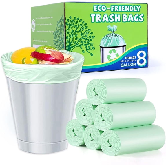 8 Gallon Trash Bags Medium Garbage Bags, Extra Trash-Can-Liner for ...