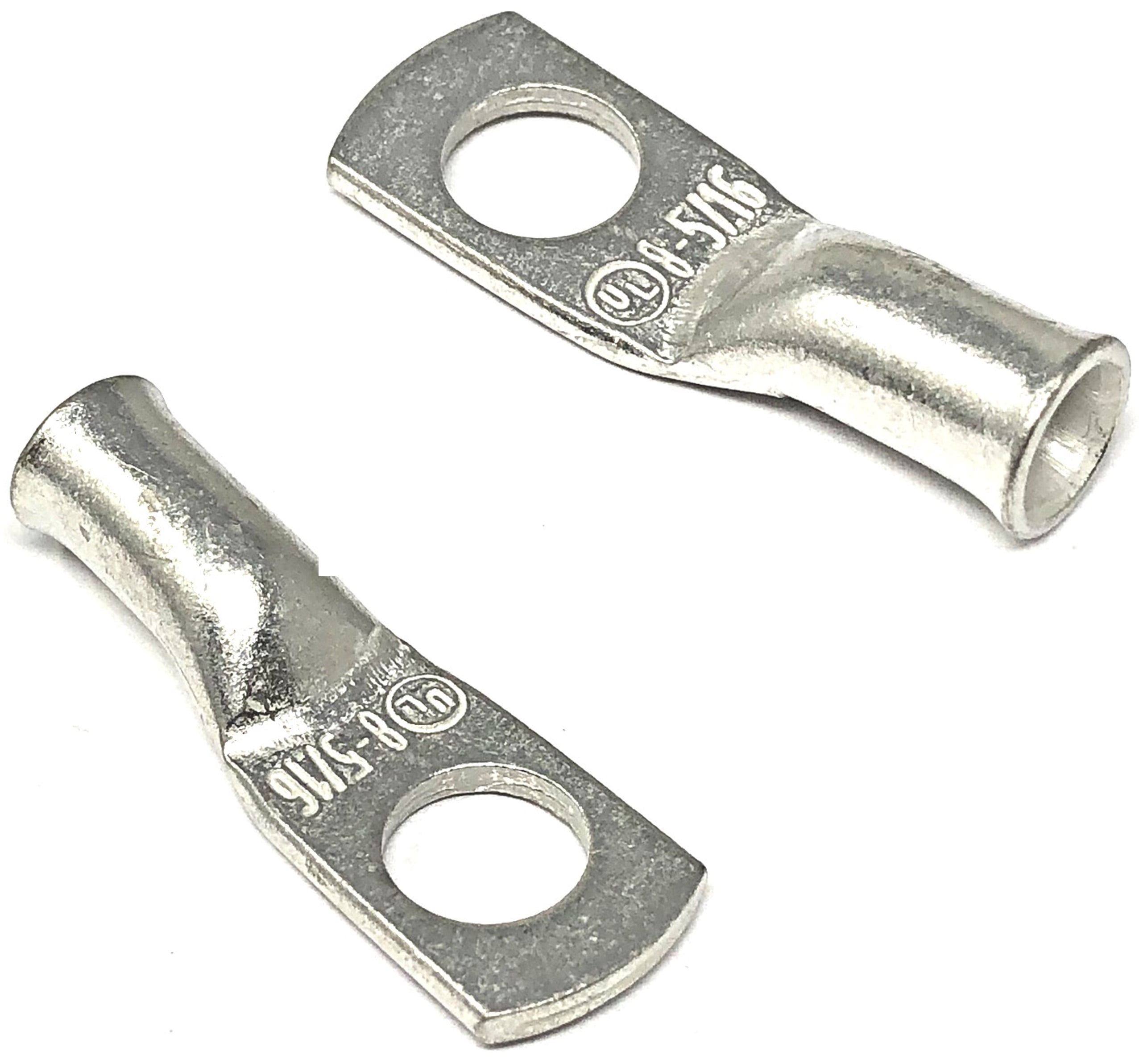 8-Gauge 5/16 in. Pure Copper Tin Coated Cable Lugs (25-Pack) - Walmart.com