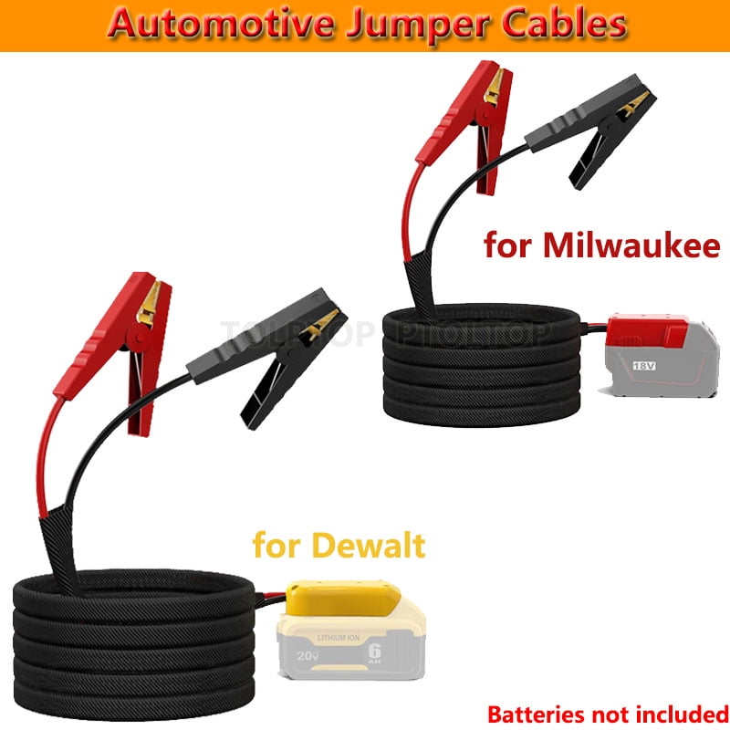 8 Gauge 6.5Ft Car Battery Igniter For Milwaukee/Dewalt 18V Li-ion ...