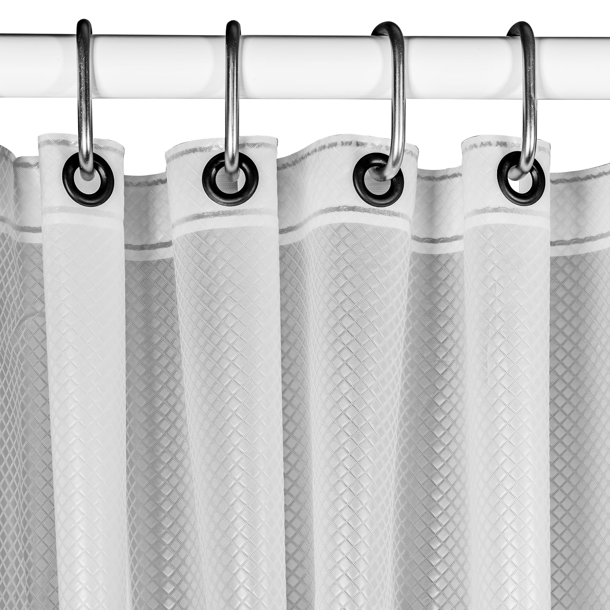 Acento 72" x 72" Diamond PEVA Shower Curtain Liner with Metal Grommets ...