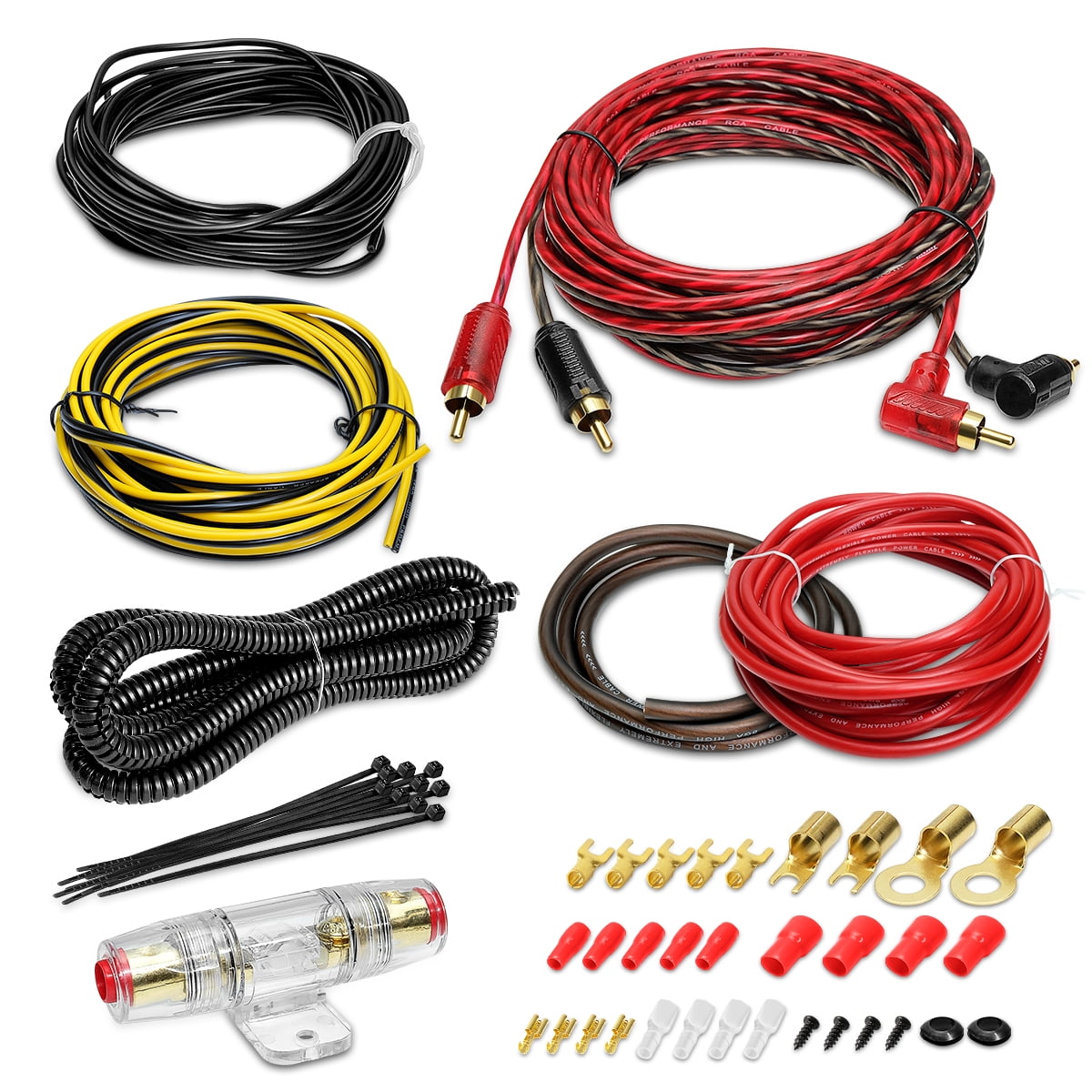 8 Gauge AMP Wiring Kit, 8 AWG Amplifier Car Audio Install Kit, Car ...