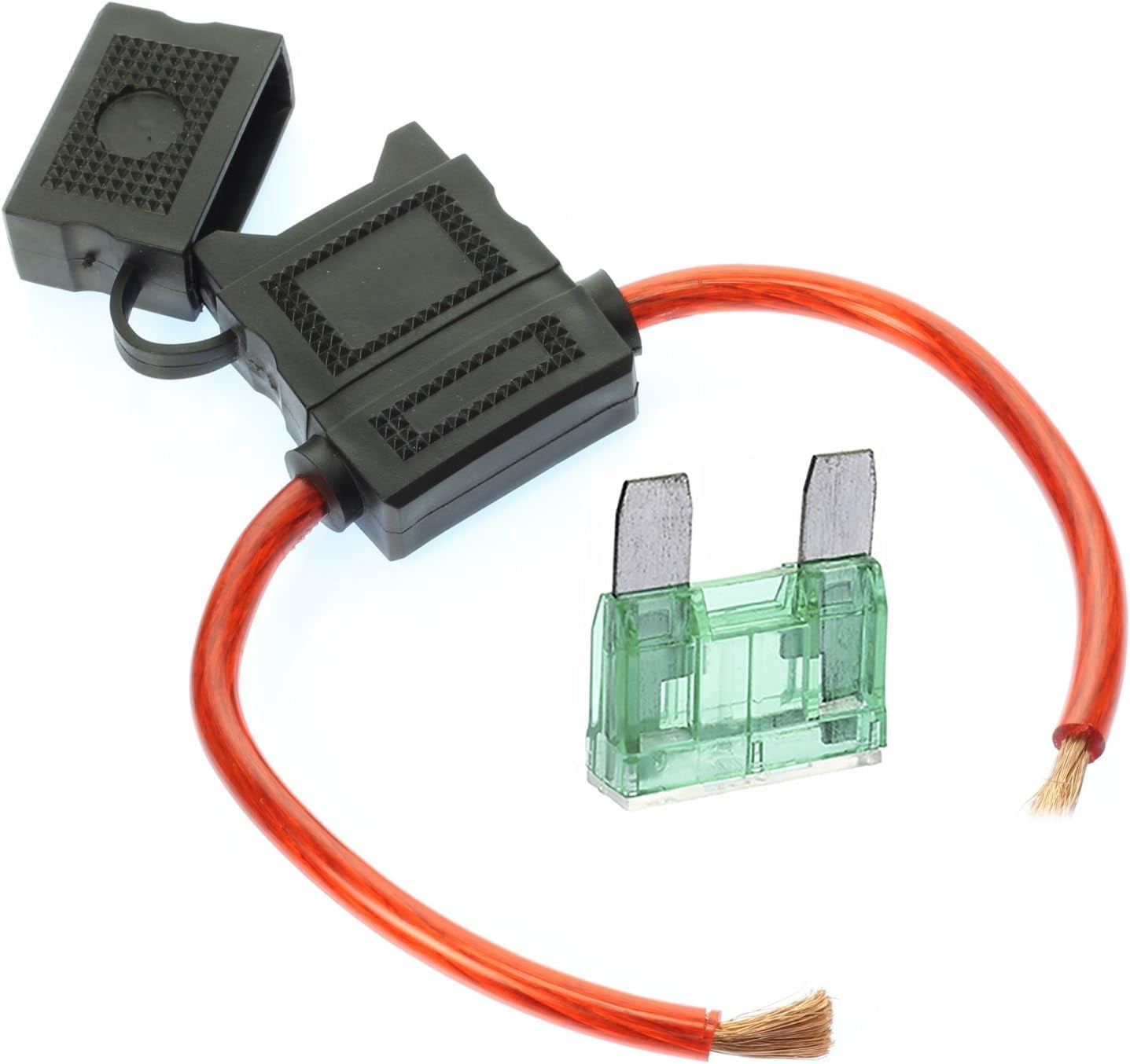 8 Gauge MAXI Inline Fuse Holder Fuseholder with cover and (2ea 100 Amp ...