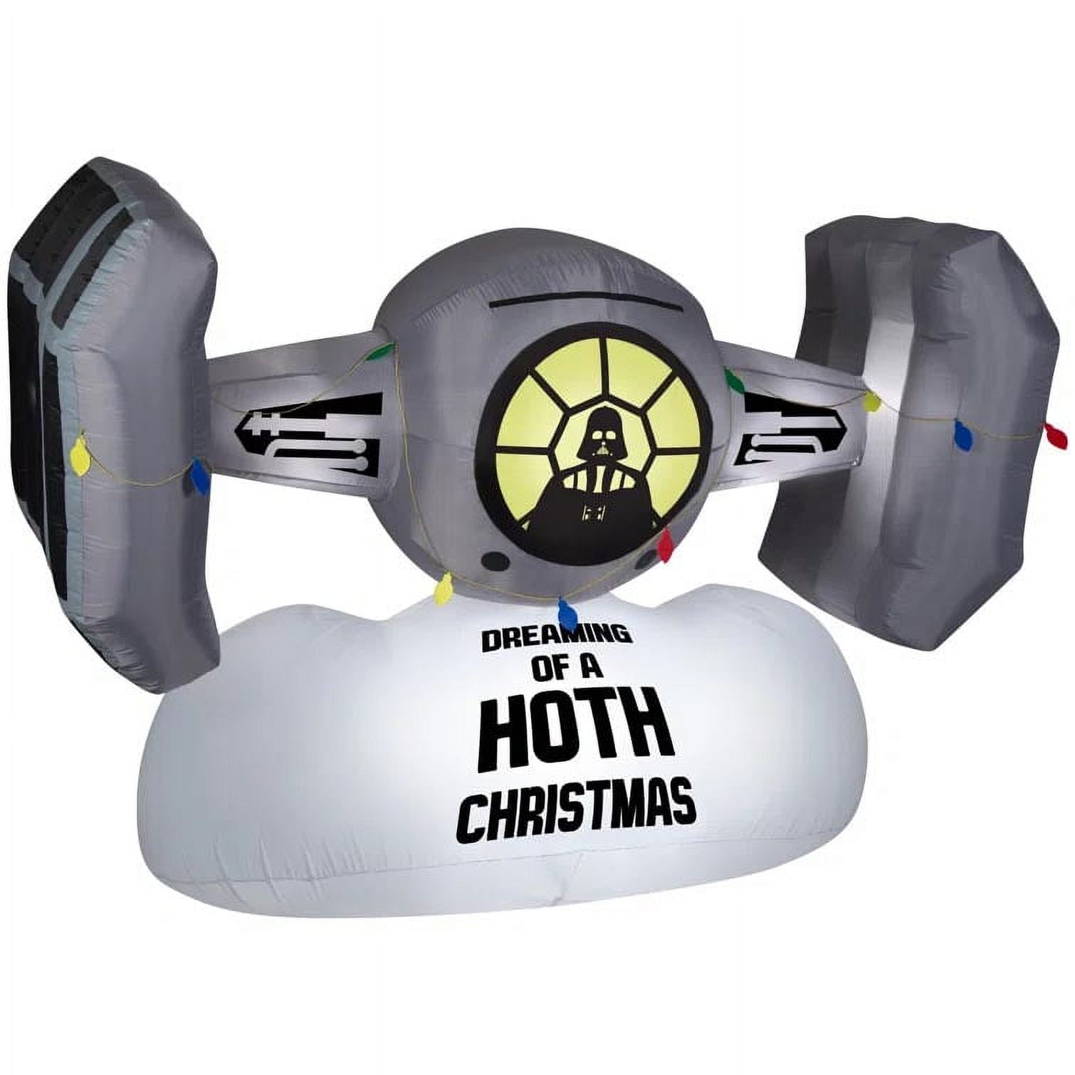Gemmy 8' Airblown Inflatable Star Wars Christmas TIE Fighter w/ Darth ...
