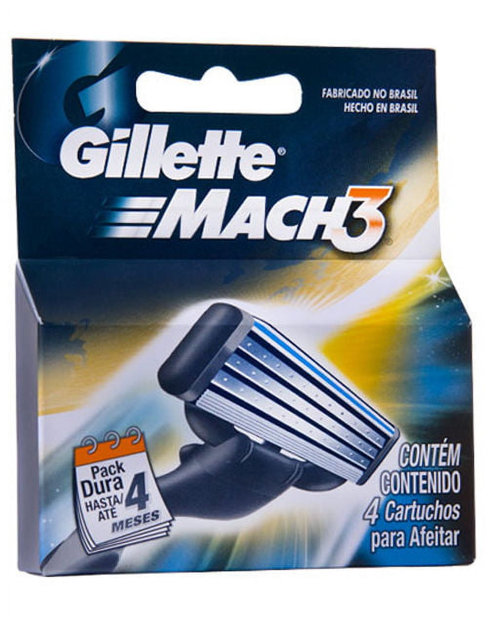 Gillette Mach3 Replaceable Blade Refill Cartridges, 8 Count (2 Packs of ...