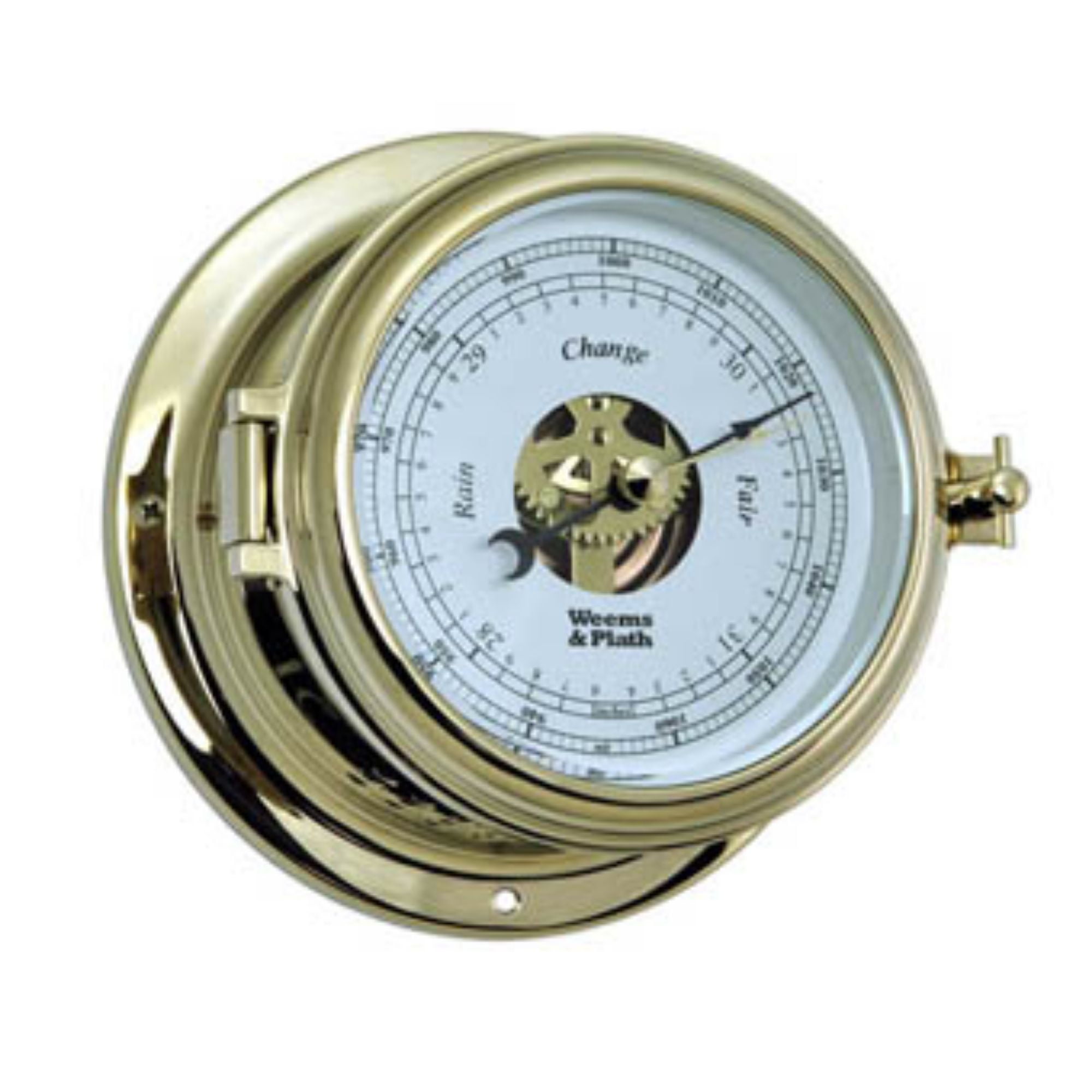 8" Gold and White Open Dial Adjustable Round Barometer - Walmart.com