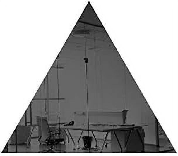 8” Grey Triangle Blank Mirror Discs Smooth Edge DIY Plexiglass Tiles ...