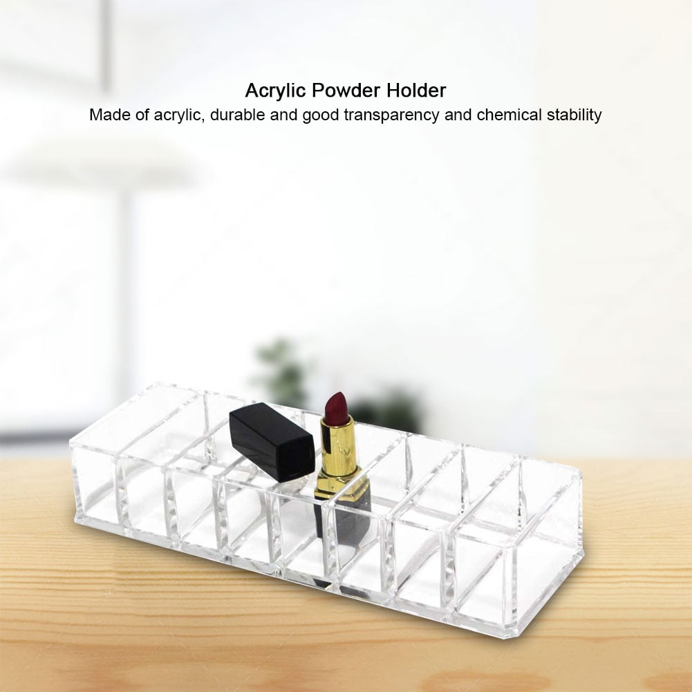 8 Grid Transparent Acrylic Larger Compact Organizer Power Eyebrow ...