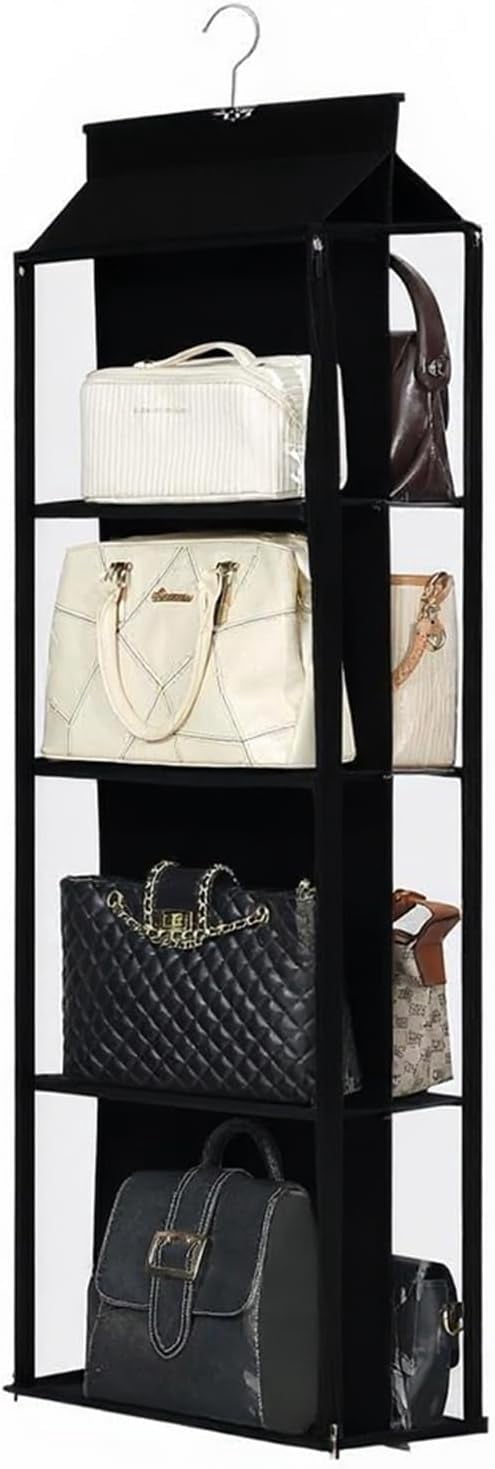 8 Grids in 1 Rotatable Hanging Purse Handbag Organizer with Double ...