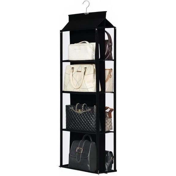 8 Grids in 1 Rotatable Hanging Purse Handbag Organizer with Double ...