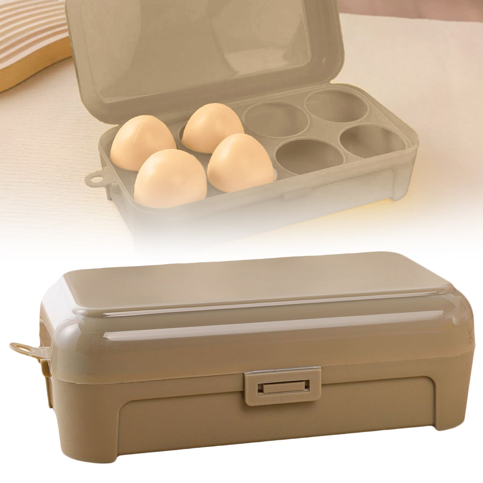 8 Grids Egg Holder for Fridge, Egg Carrier Eggs Container Box with Lid ...