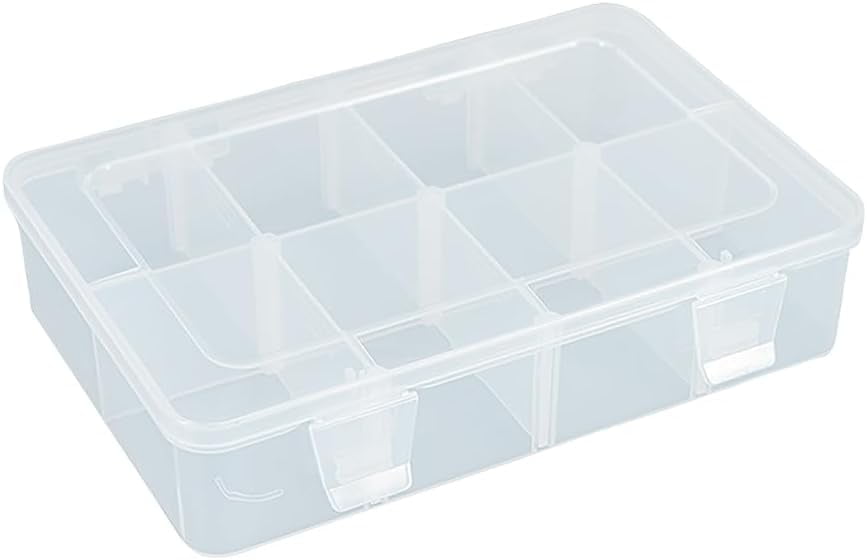 8 Grids Small Bead Organizers and Storage Containers Clear Plastic ...