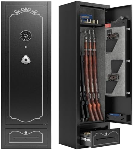 8 Gun Safe, Rifle Safes for Home, Gun Safe for Rifles and Pistols ...