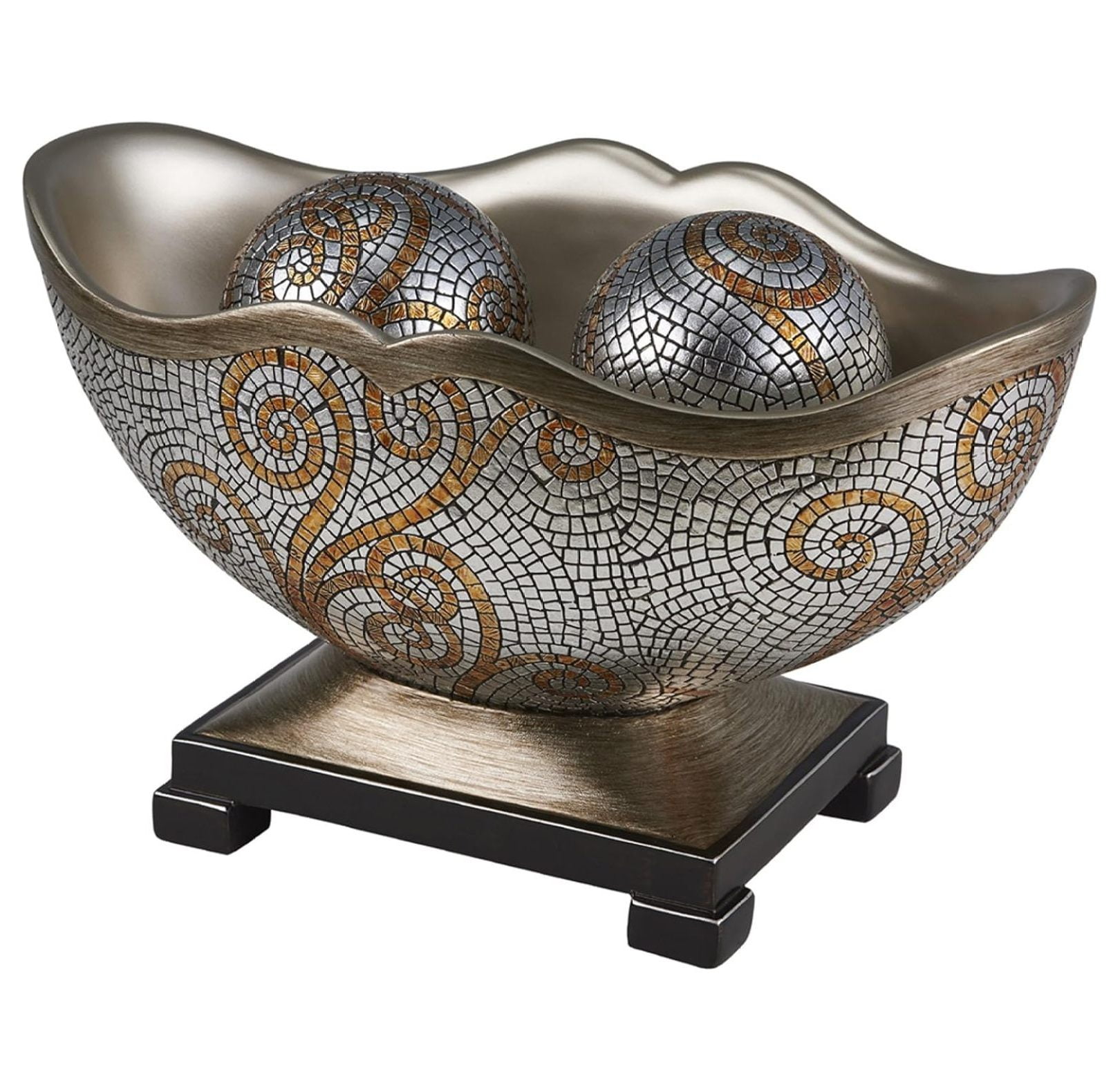 8"H Theos Decorative Bowl with Spheres - Walmart.com