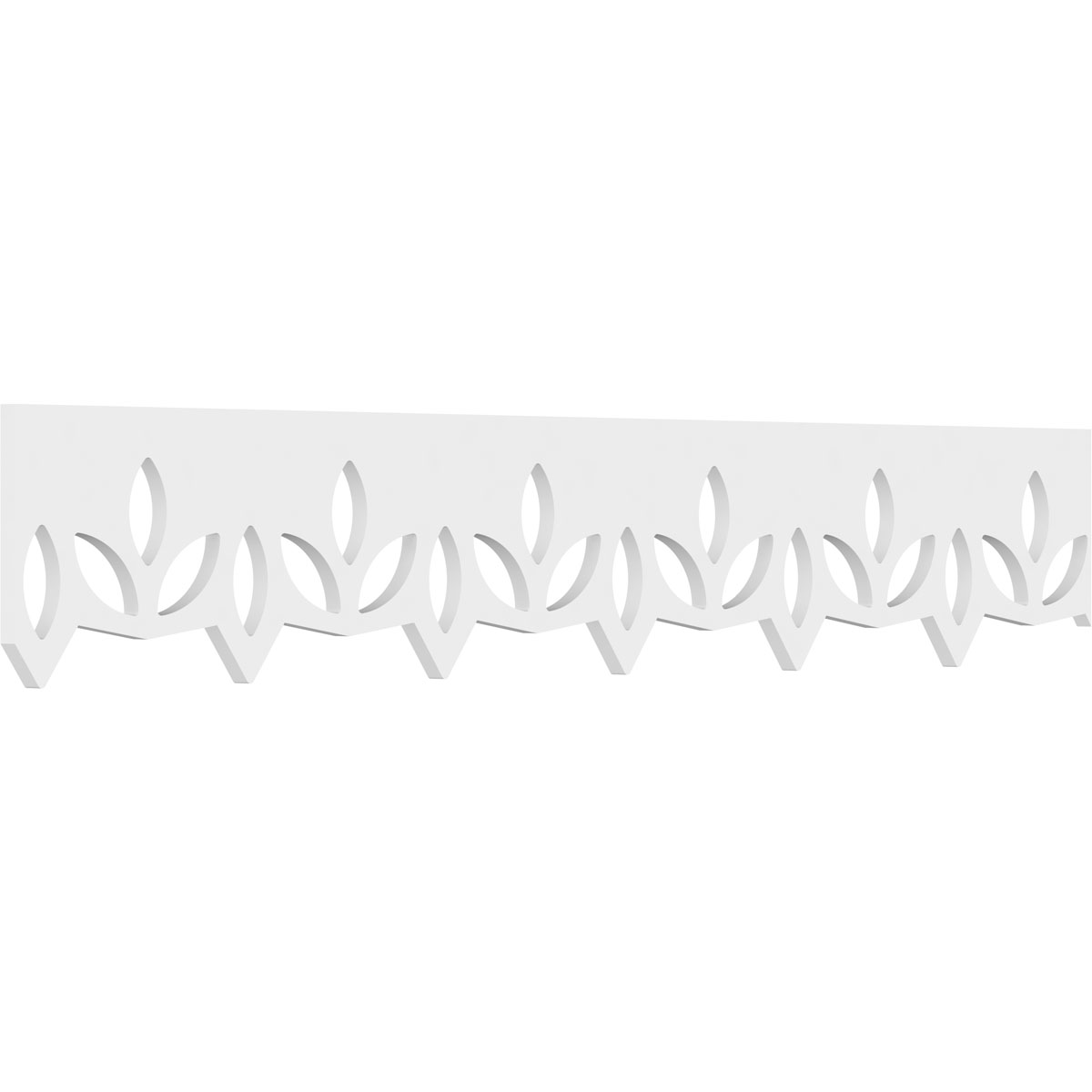 8"H x 5/8"P x 48"L Laurel Architectural Grade PVC Running Trim ...