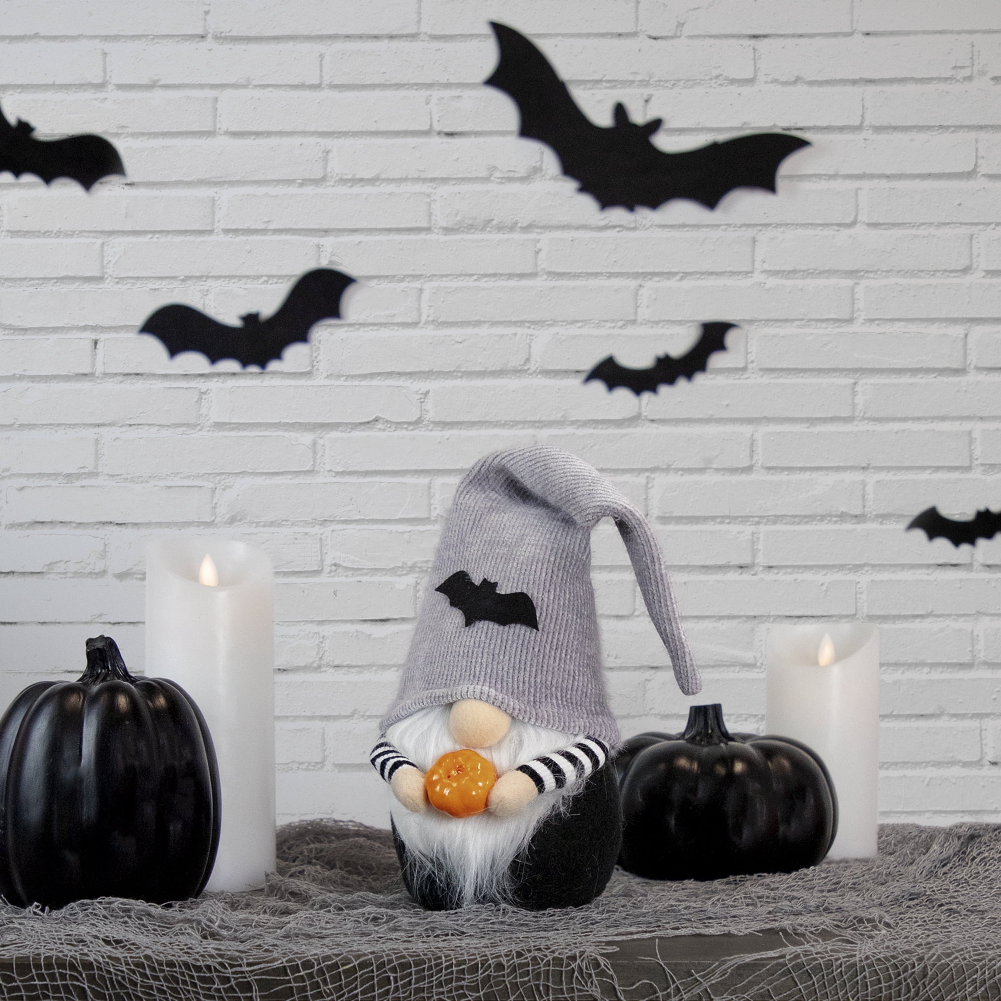 8" Halloween Bat Standing Gnome with Pumpkin - Walmart.com