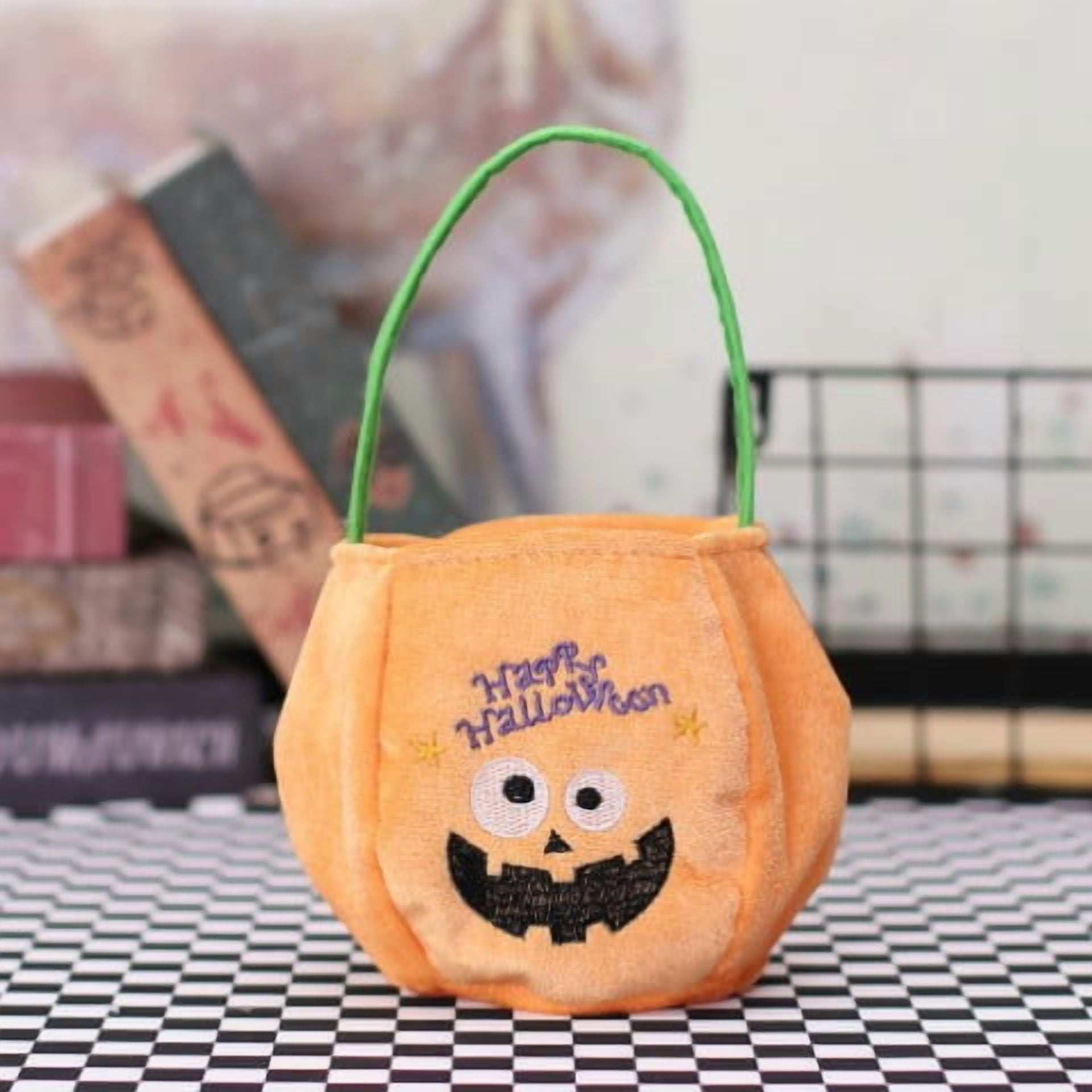 8" Halloween Cartoon Pattern Candy Bags, Black Cats Trick or Treat Bags Halloween Decorations ...