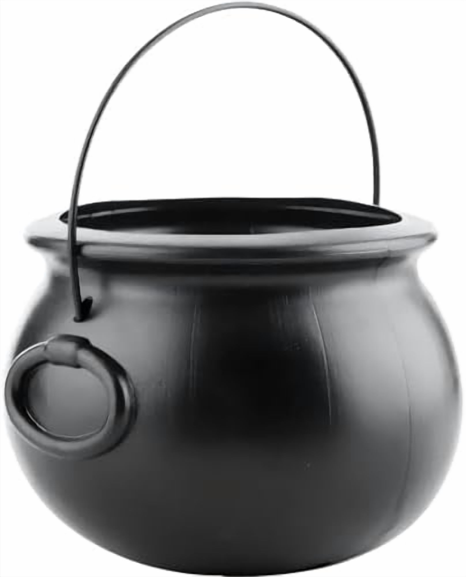 8" Halloween Plastic Cauldron -Black Candy Bowl - Candy Holder for Kids ...