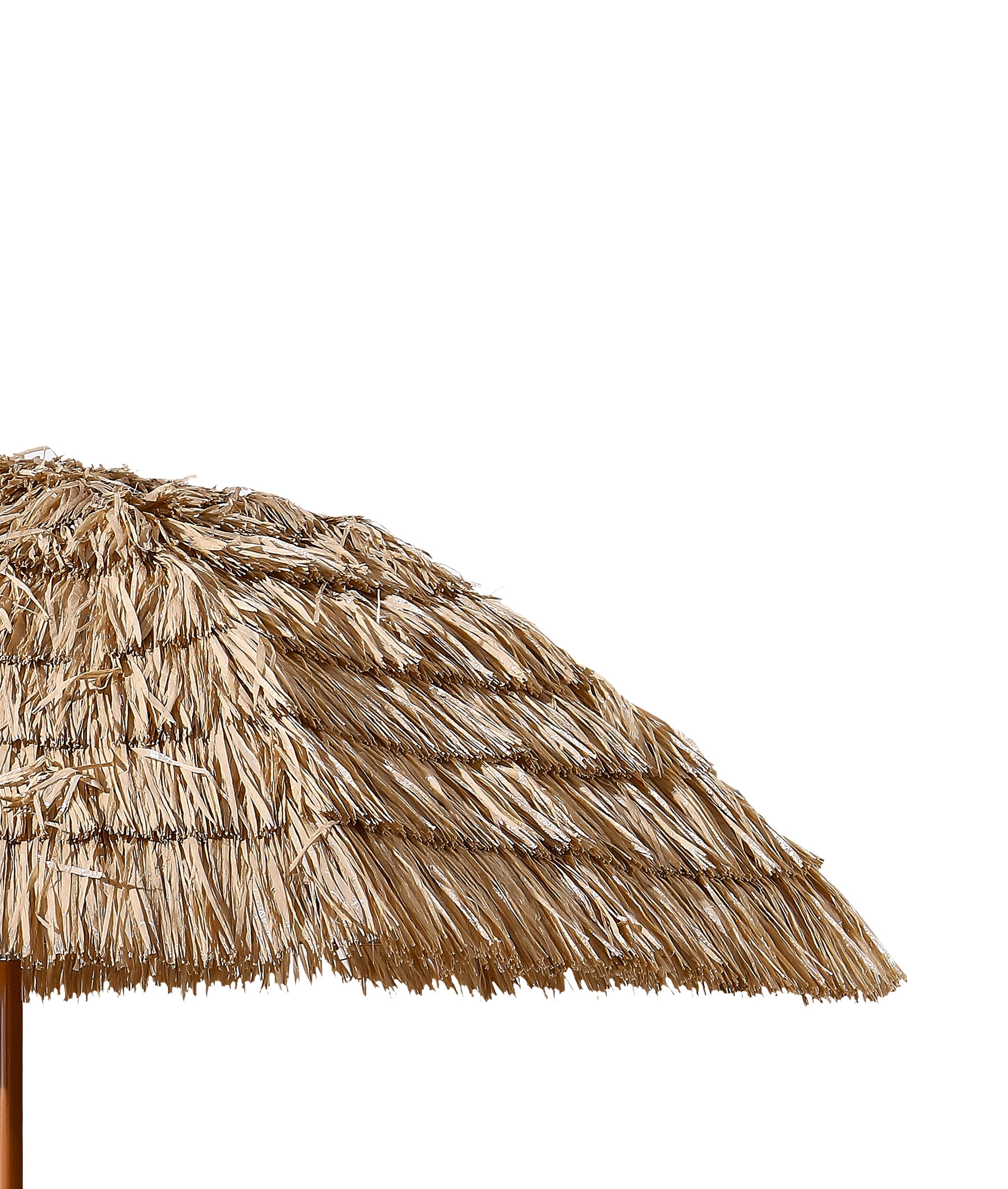 8' Hawaiian Tiki Umbrella - Brown Thatched Patio Shade with Tilt ...