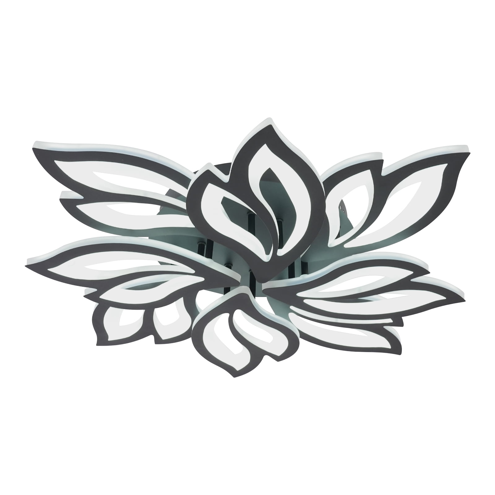 8 Head LED Flower Ceiling Light with Remote Control, Flush Mount ...