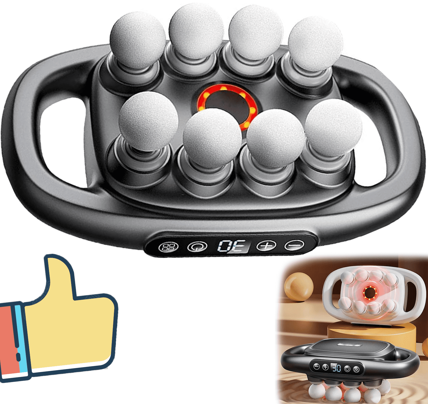 8 Head Massage Gun Deep Tissue, 16-Drive 8-Head Massage Gun Set with 9 ...