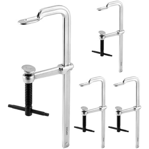 8" Heavy Duty F Clamp, 4 Pack Drop-forged Bar Clamp, 2-1/4 Inch Throat ...