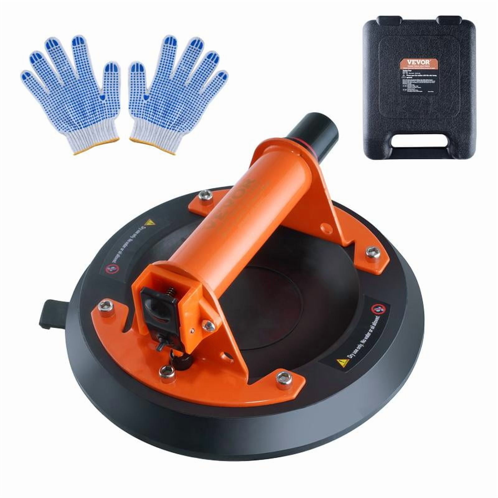 "8\" Heavy Duty Vacuum Suction Cup Lifter, 615 lbs Capacity, ABS Handle ...