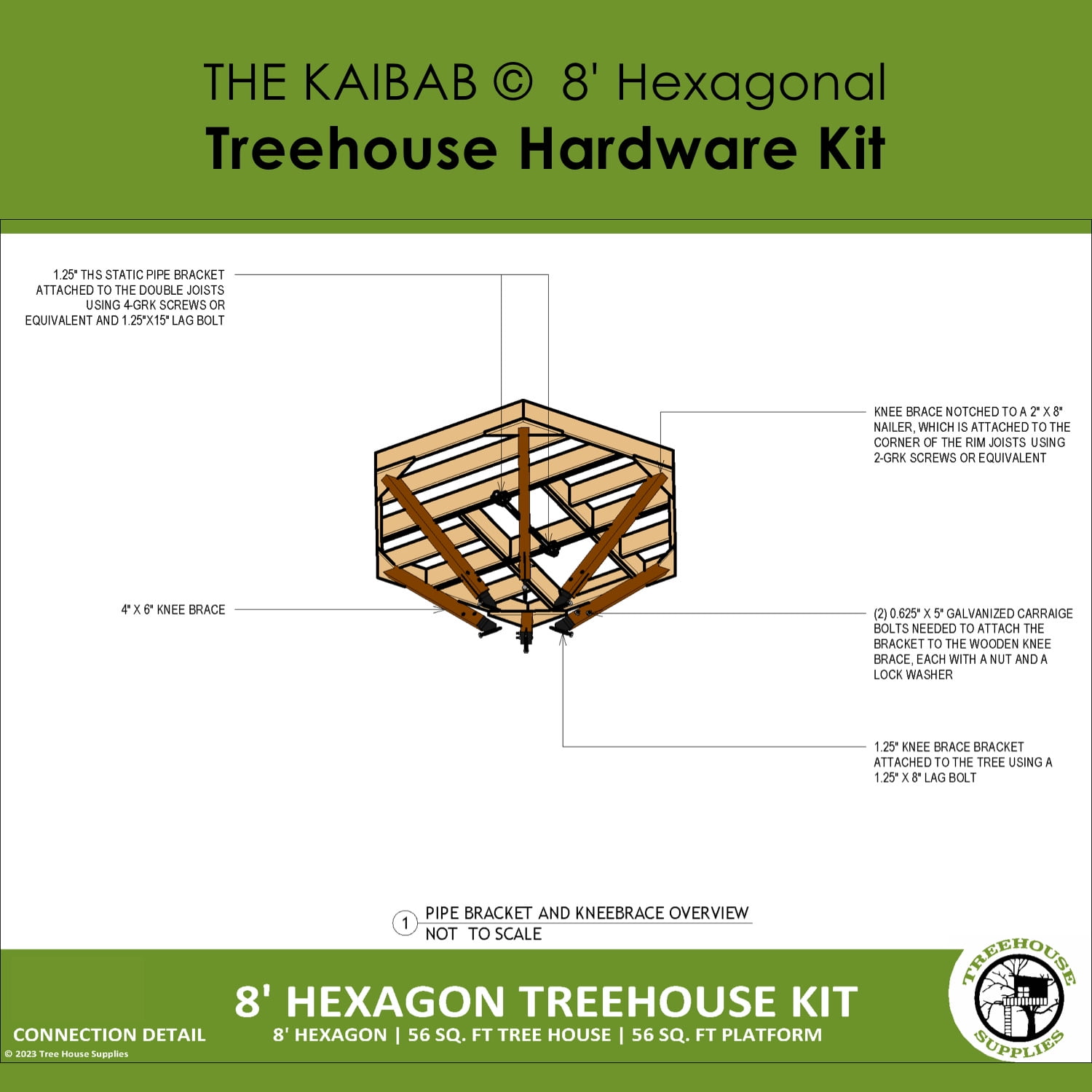 8' Hexagon Treehouse Hardware Kit - Walmart.com