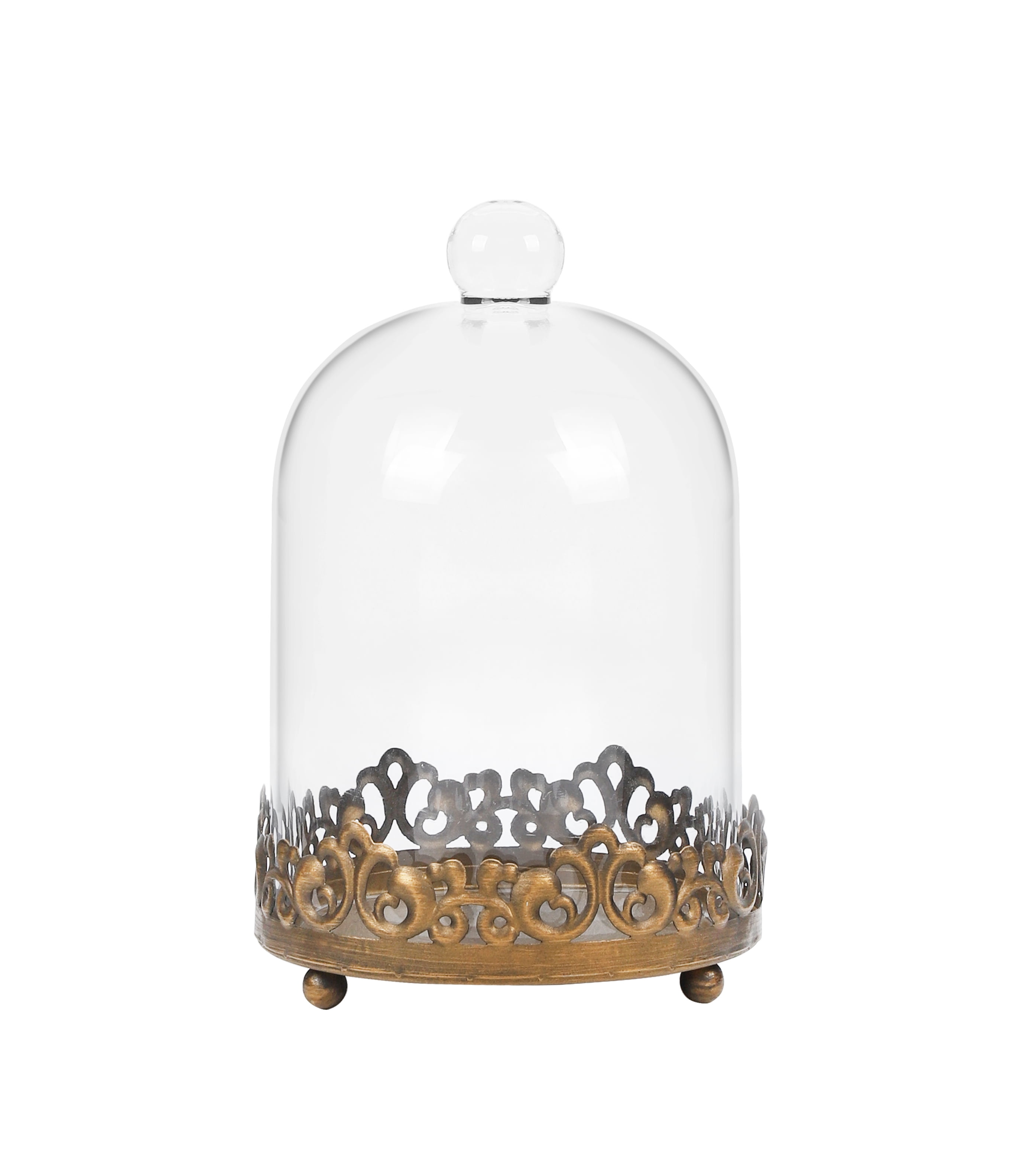 8" Hight Handmade Clear Cloche Glass Dome, Display Bell Jar with Top ...