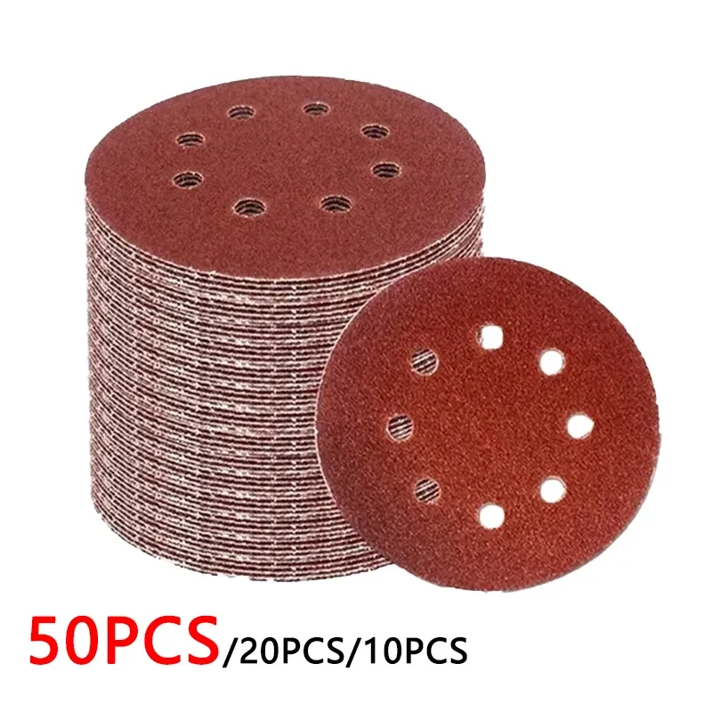 8 Hole 125mm Sandpaper Woodworking Metal Grinding Disc Abrasive ...